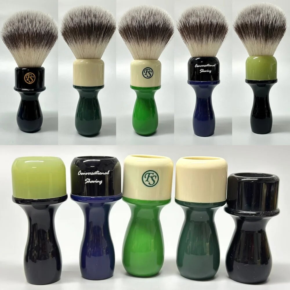 Conversational Shaving-24 мм G4 Кисть для бритья из синтетических волос с длинной ручкой, лучший выбор для парикмахера, хороший подарок для мужчин