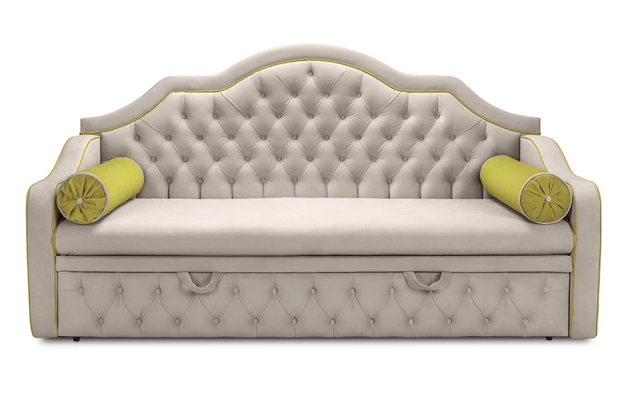 Диван Харизма-мебель "Вдохновение", дельфин, велюр, 160x190 см спальное место, антивандальный, влагостойкий