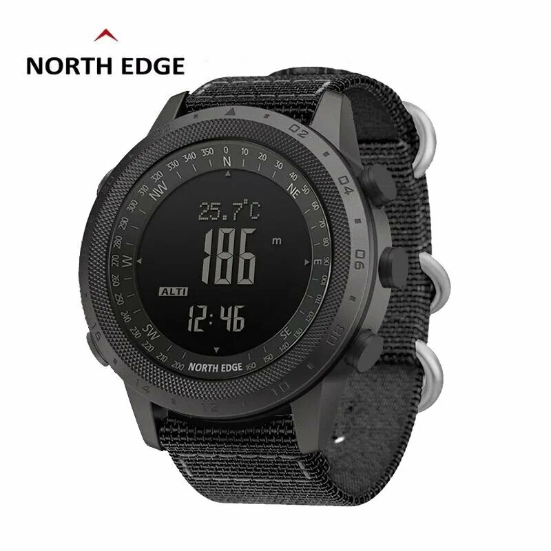 NORTH EDGE Спортивные часы, цвет черный