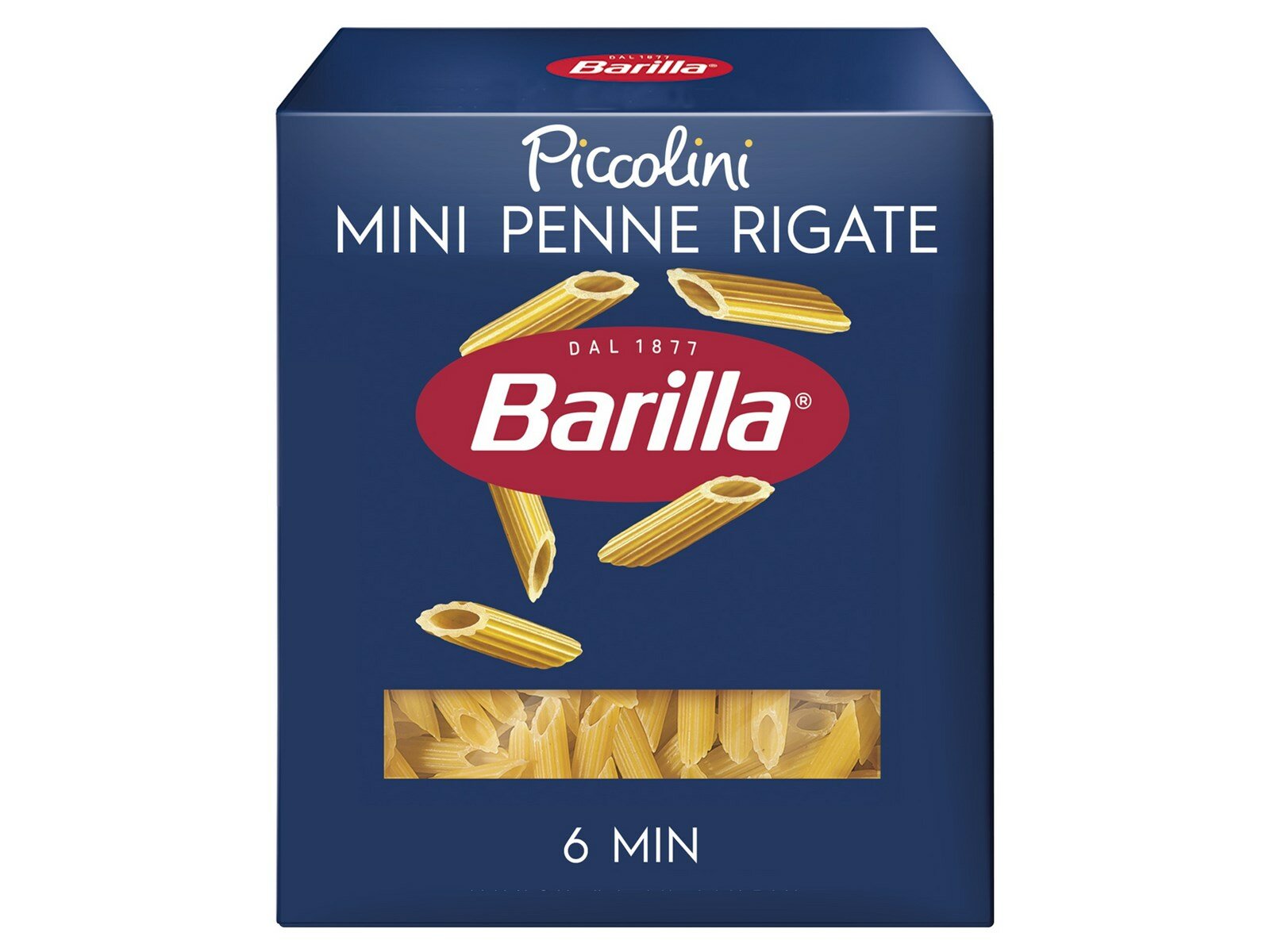 Макароны перья Barilla Mini Penne Rigate рифленые высший сорт, 450г