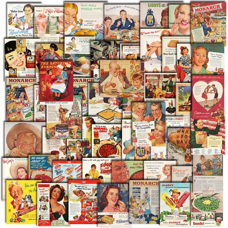 Винтажные наклейки GOGOTU, 10PCS
