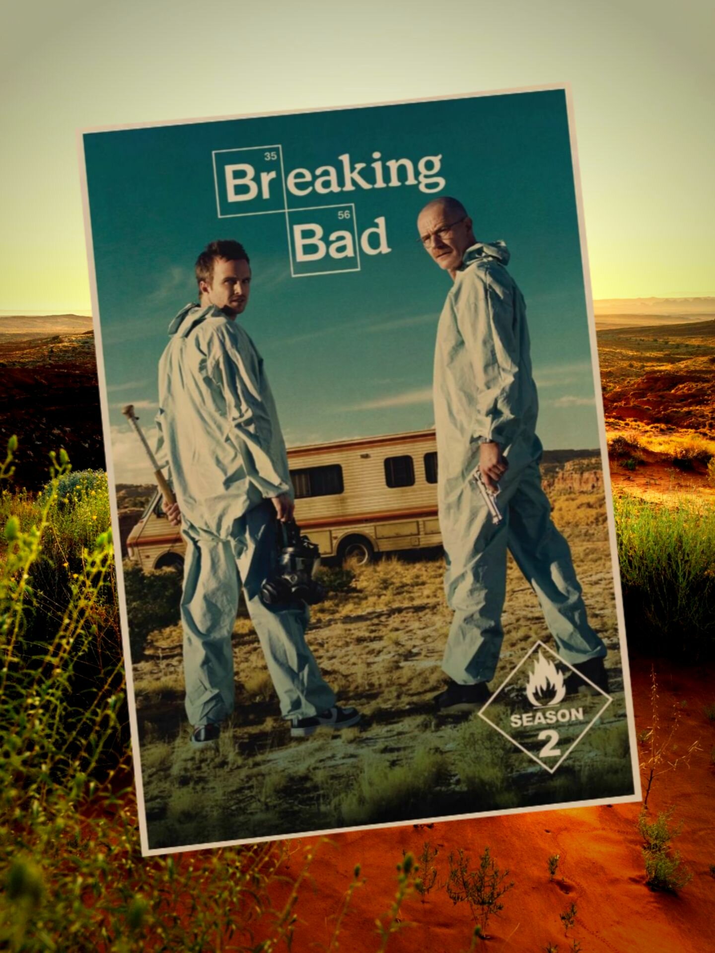 Постер pinterest "Во все тяжкие (пустыня синий)", 29х42, А3, глянцевый