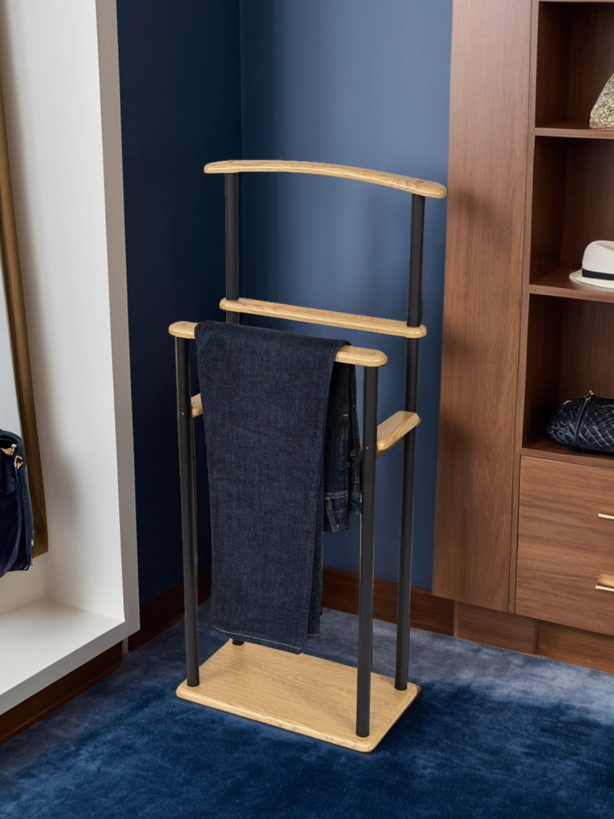 Вешалка напольная GARRET "Долорес", , МДФ, металл, двойная, 25 см x 51 см x 105,50 см, светлый дуб