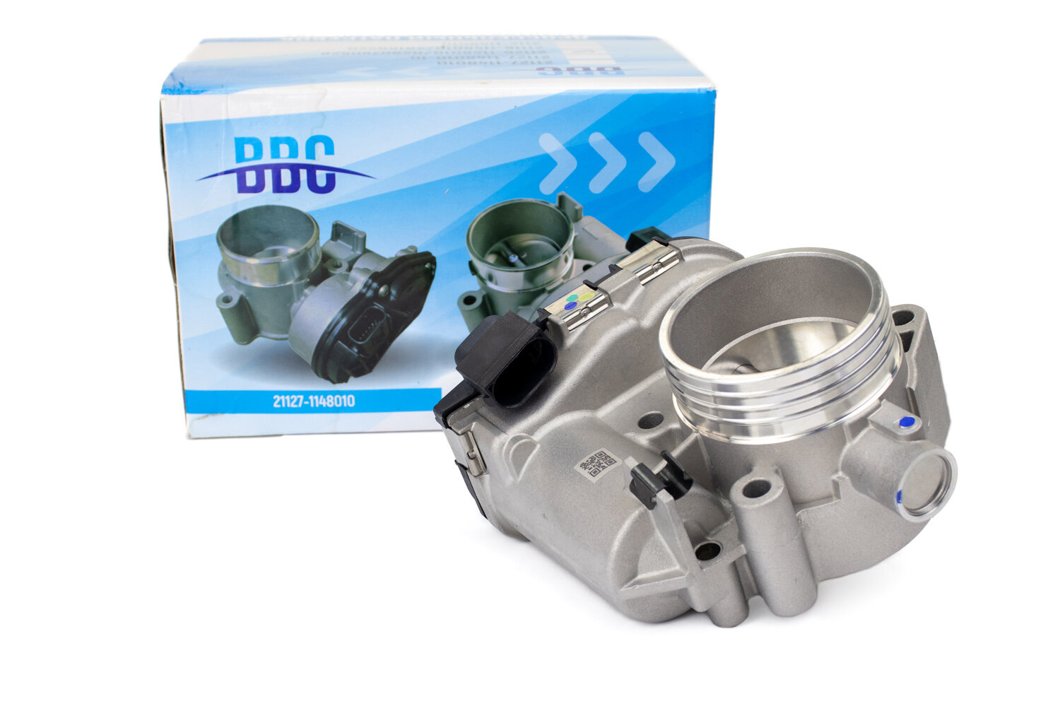 Дроссельная заслонка BBC под двигатель 21126 (Е-газ) в сборе с датчиками для 16-клапанных ВАЗ 2113-2115, Лада Гранта, Калина, Приора