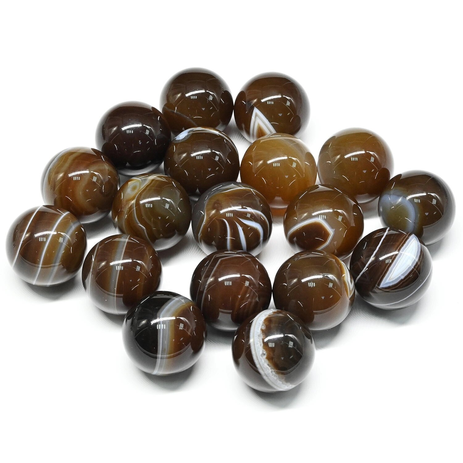 Шар из агата кофейный, диаметр 20мм .