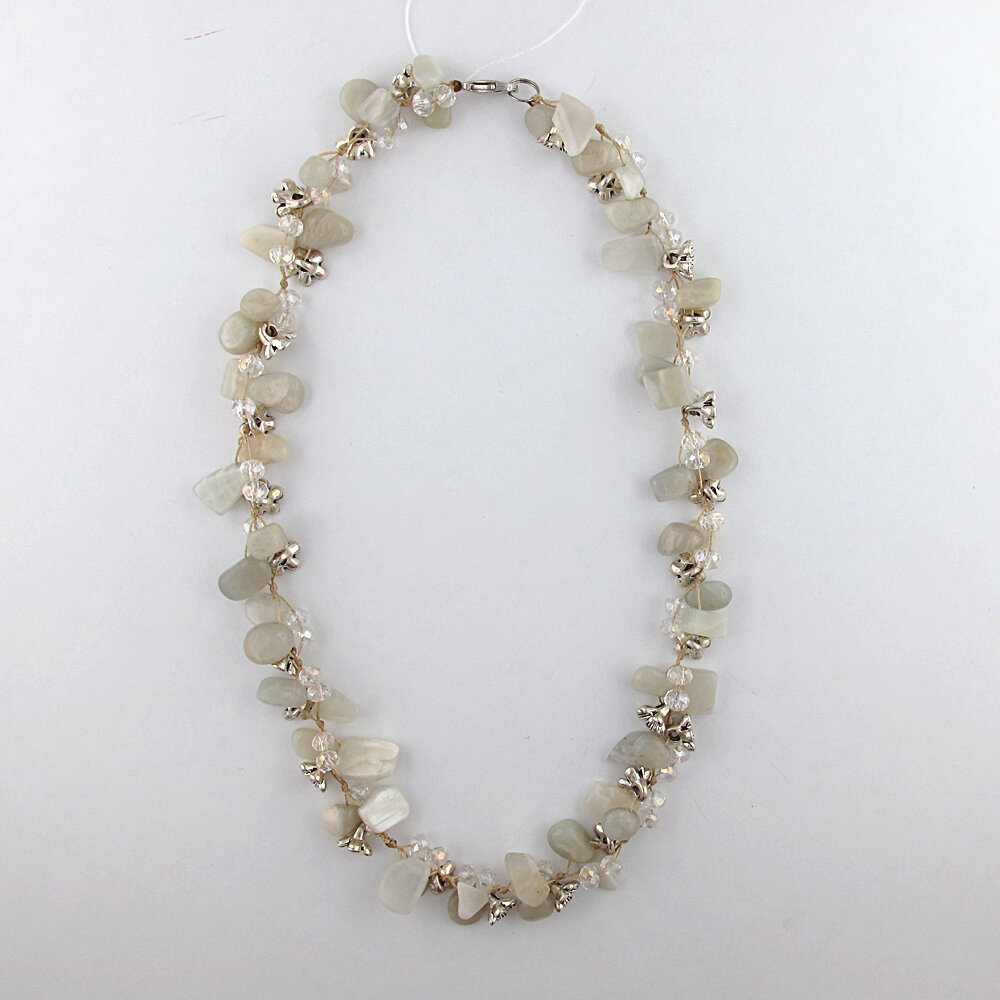 Колье, агат, стекло