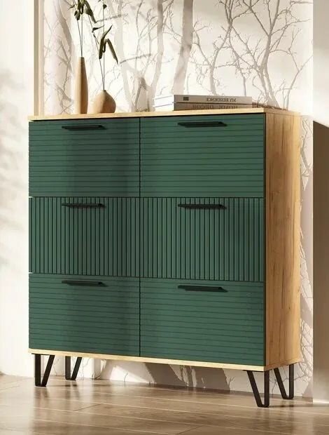 Обувница Флэш 1000 Браш Мени Грин/Дуб Крафт