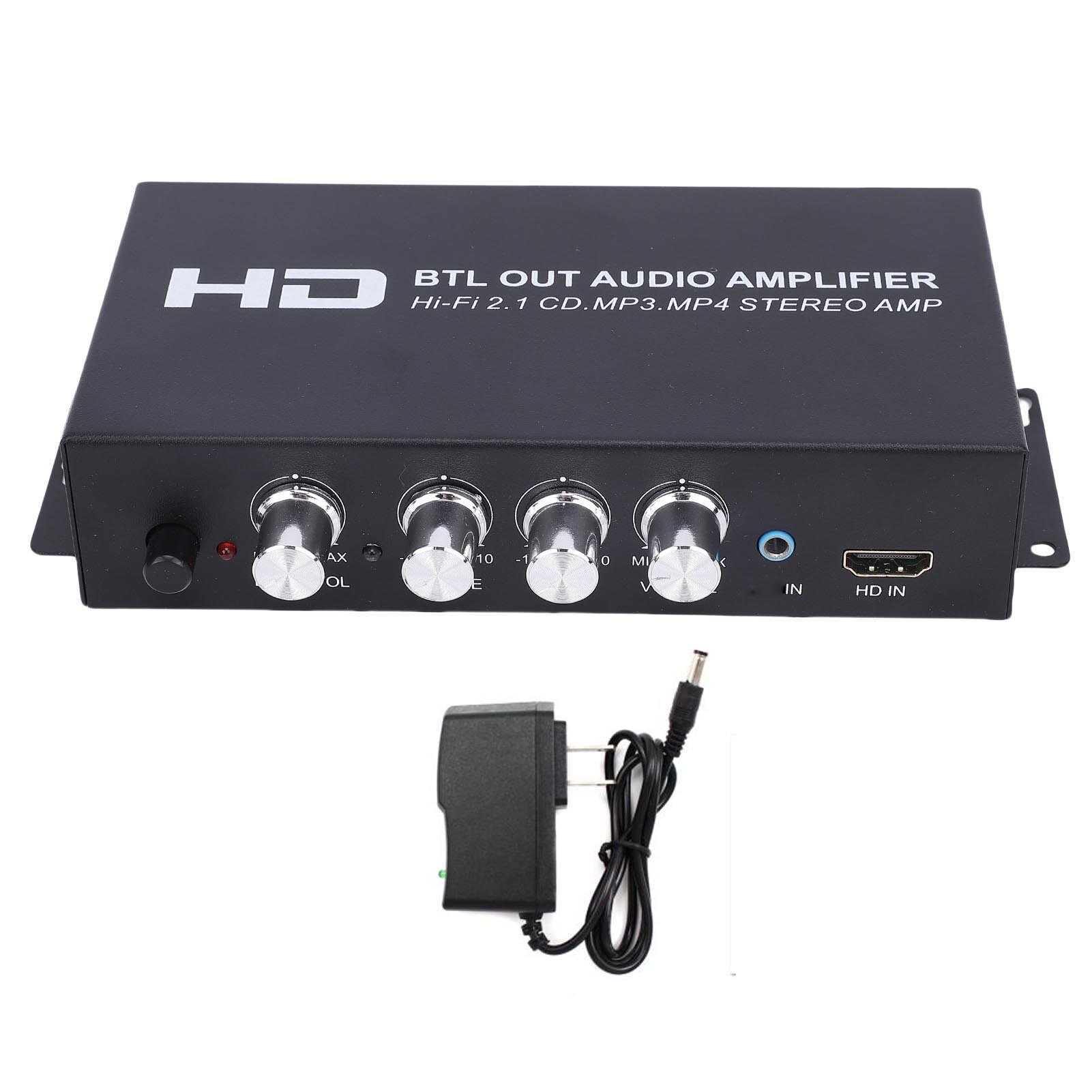 Стерео -мощный усилитель двойной канал звуковой приемник Hifi Stereo усилитель Поддерживает высоко определение мультимедийное интерфейс Aux вход для домашнего компьютера US Plug