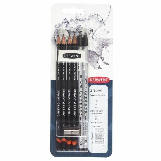 Derwent Graphic Mixed Media Blister 8 Set Набор карандашей