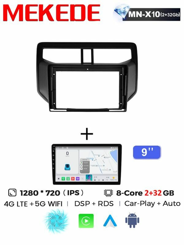 Магнитола 9" Mekede MN X10 Pro 2/32 Gb Toyota Rush 2017-2020 carplay