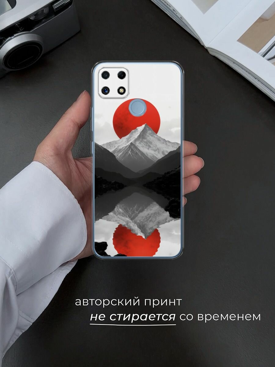 Чехол на Realme C25/C25s / Реалми С25/C25s с принтом Белая гора — фото 1