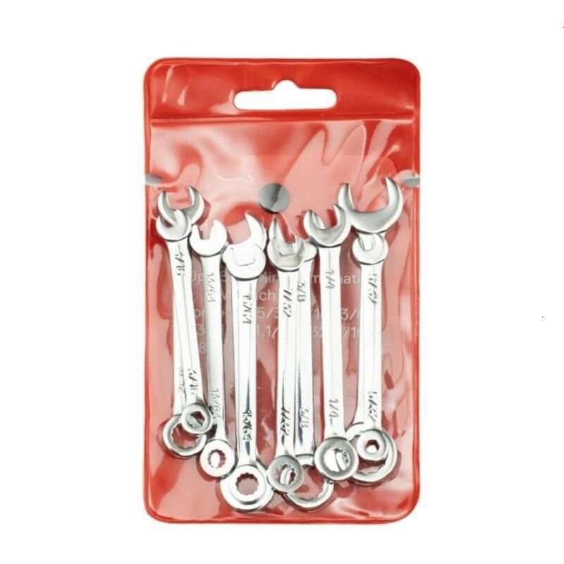 Набор из 10 предметов, метрический и дюймовый мини-гаечный ключ с полным открыванием-дюймовый-гальванический тип