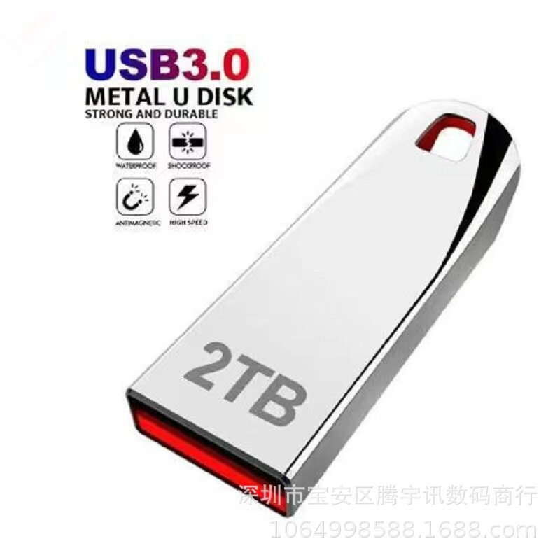 Внешняя торговля, кросс-бордерный опт, USB-флешка большой емкости, высокоскоростная, 1 ТБ, 2 ТБ, автомобильная USB-флешка, индивидуальная гравировка логотипа, подарочная USB-флешка