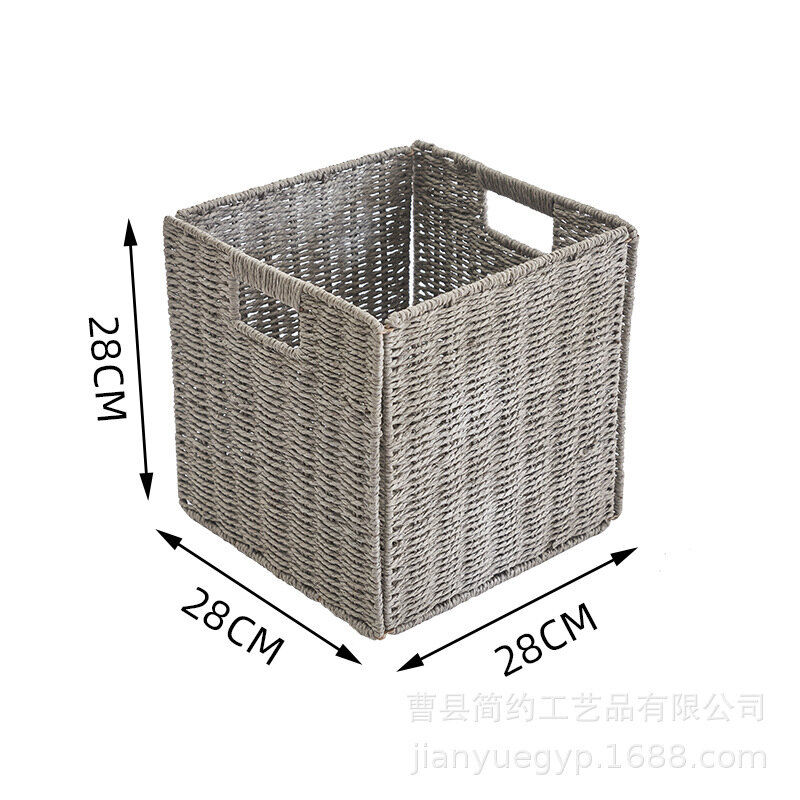 Складная корзина для хранения из имитации ротанга, складная простая корзина для грязной одежды и нижнего белья, квадратная корзина для игрушек и закусок