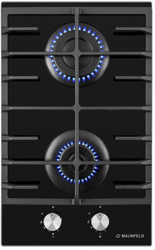Газовая варочная панель Maunfeld EGHG.32.6CB/G 29 см, 2 конфорки, черный