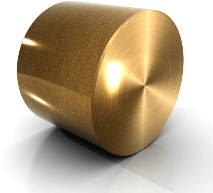 Бронзовый круг БрАЖ9-4, диаметр 100 мм, длина 50 мм, вес 3,1 кг / пруток бронза для втулок, деталей, заготовок и других изделий