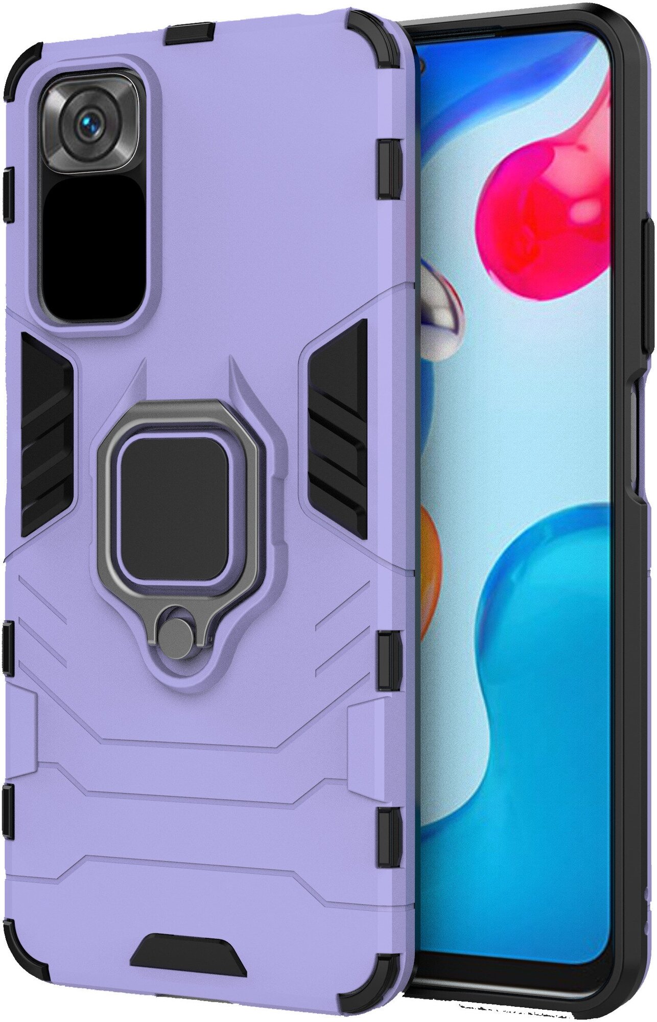 Чехол противоударный для Xiaomi Redmi Note 11 Pro и Xiaomi Redmi Note 11 Pro+ 5G Snapdragon 695 / Редми Нот 11 Про и Редми Нот 11 Про + (Сиреневый)
