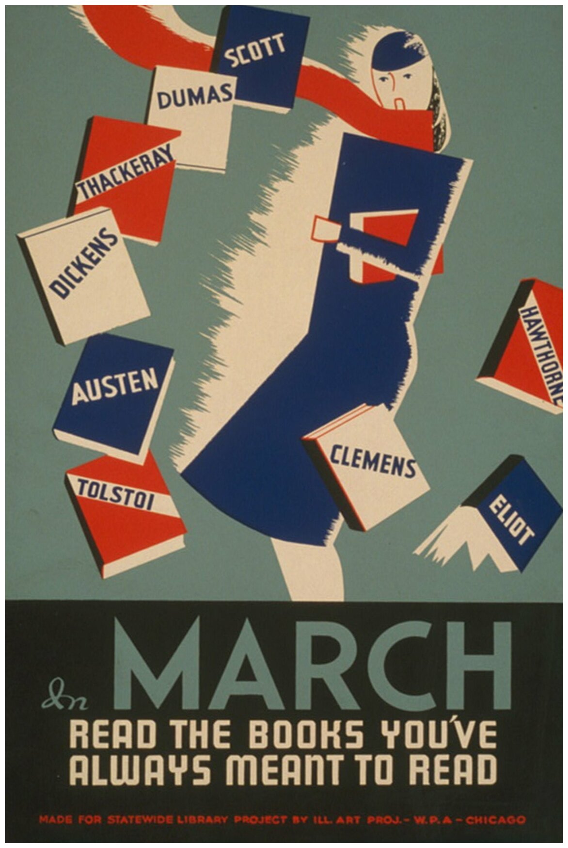 Постер / Плакат / Картина Книги - Женщина в окружении книг 60х90 см в подарочном тубусе