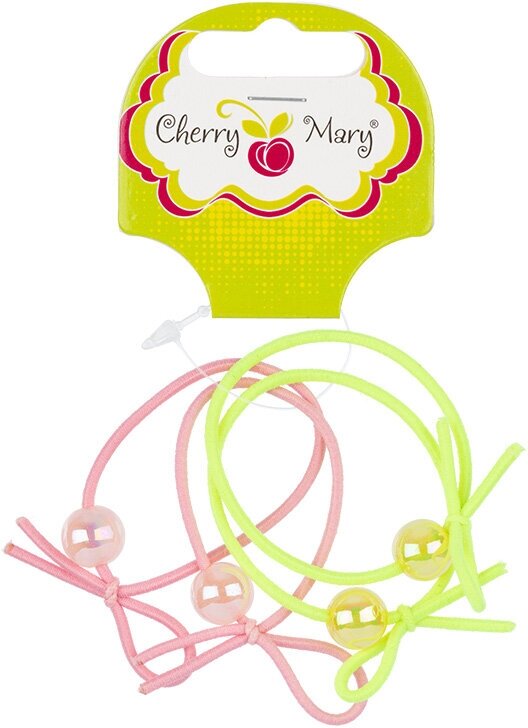 CHERRY MARY R6115 Набор резинок для волос 4 шт №02 ассорти разноцветных резинок