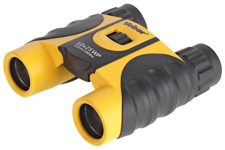 Бинокль Veber Waterproof 10*25 WP черный-желтый