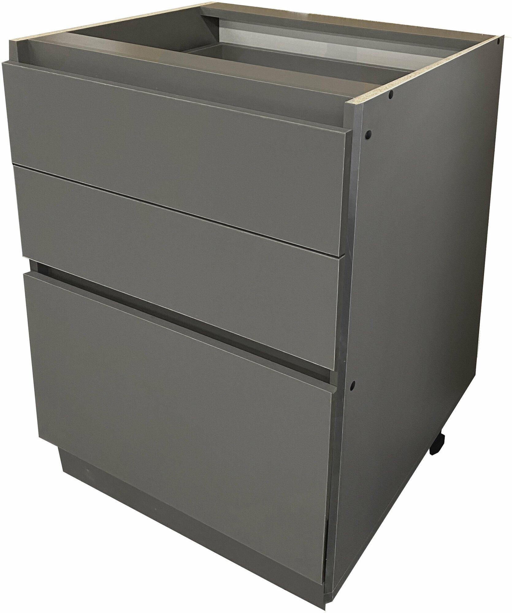 Кухонный напольный модуль 3 ящика 60х82см "Бостон", цвет Графит