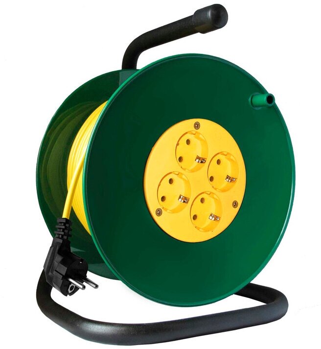Удлинитель на катушке 4-местный ПВС 3х1,5мм с/з (50м)
