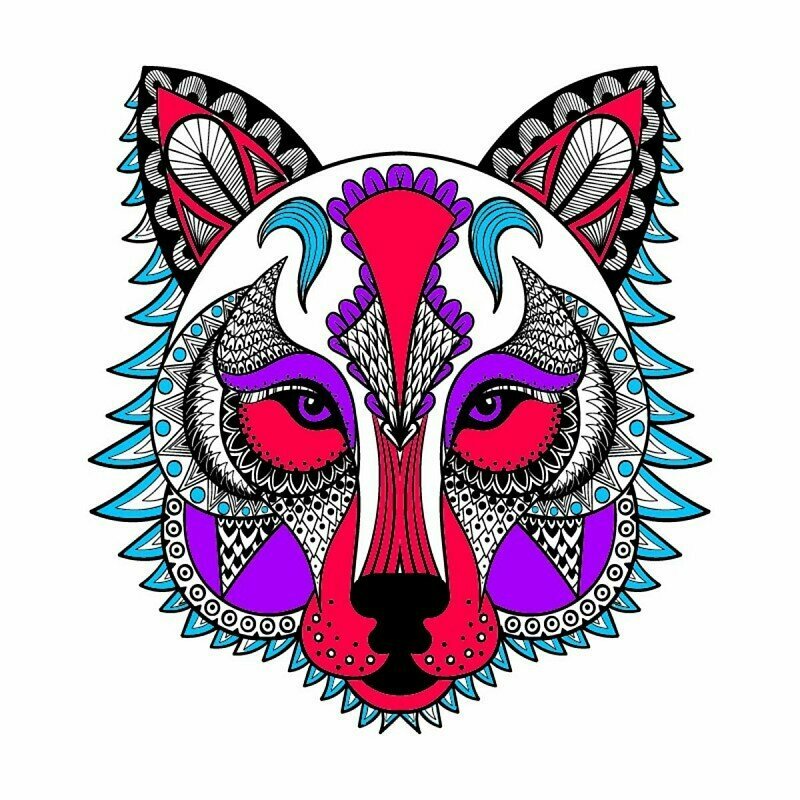 Набор для вышивания Матренин Посад #1862/Н Узор волка, Несчетный крест, 41 х 41 см