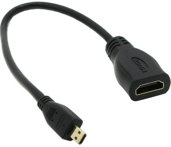 Кабель-адаптер 5BITES BC-HDM2AF HDMI(F)-micro HDMI(M) 1.4B, зол. разъемы (BC-HDM2AF)