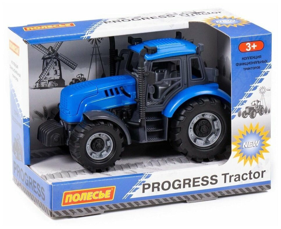 Трактор Прогресс инерционный (синий) Полесье 91215