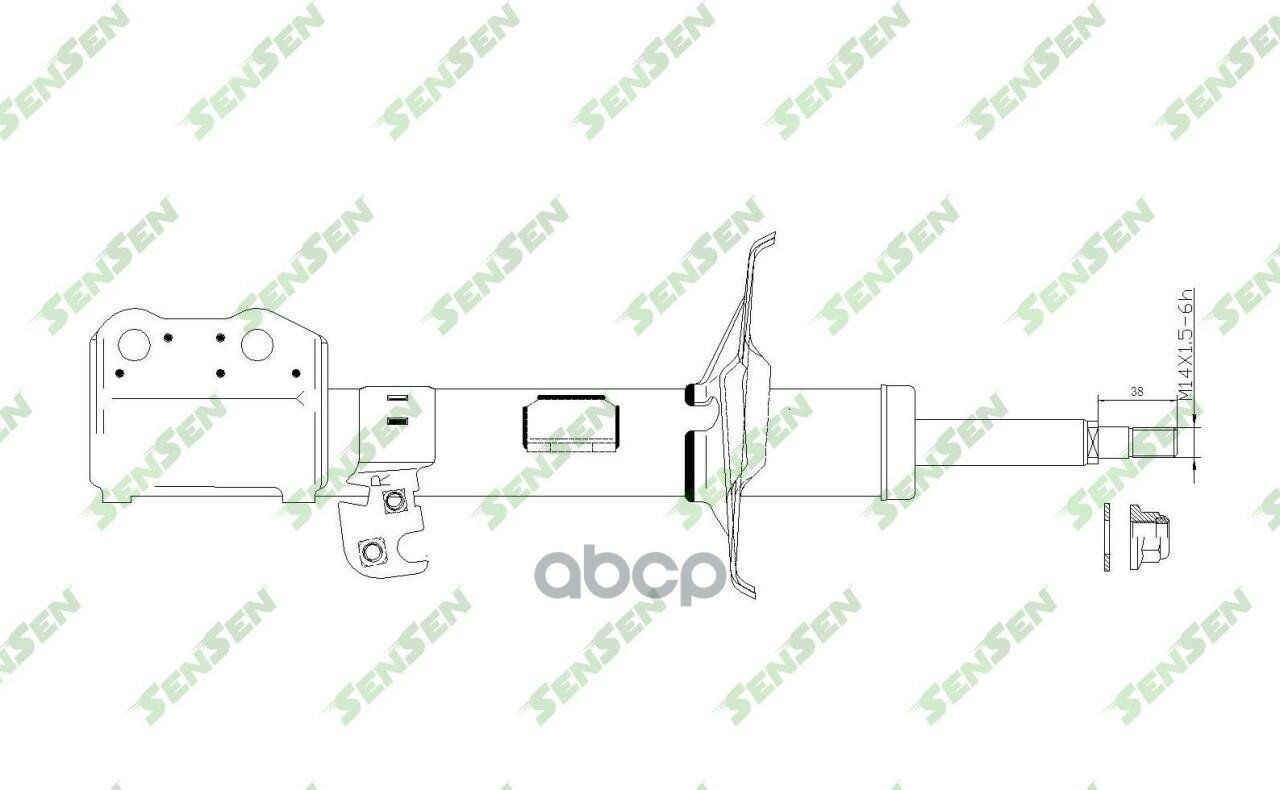 Амортизатор передний мост справа /TOYOTA, AXIO/ALTIS седан (_E12J_, _E12T_), COR Sensen арт. 42140288