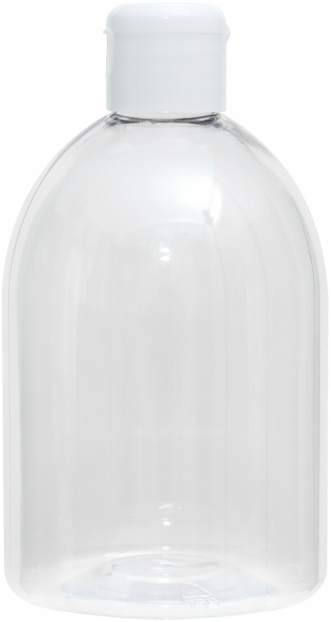 Флакон прозрачный 300 мл с белой крышкой флип-топ, 2 шт.