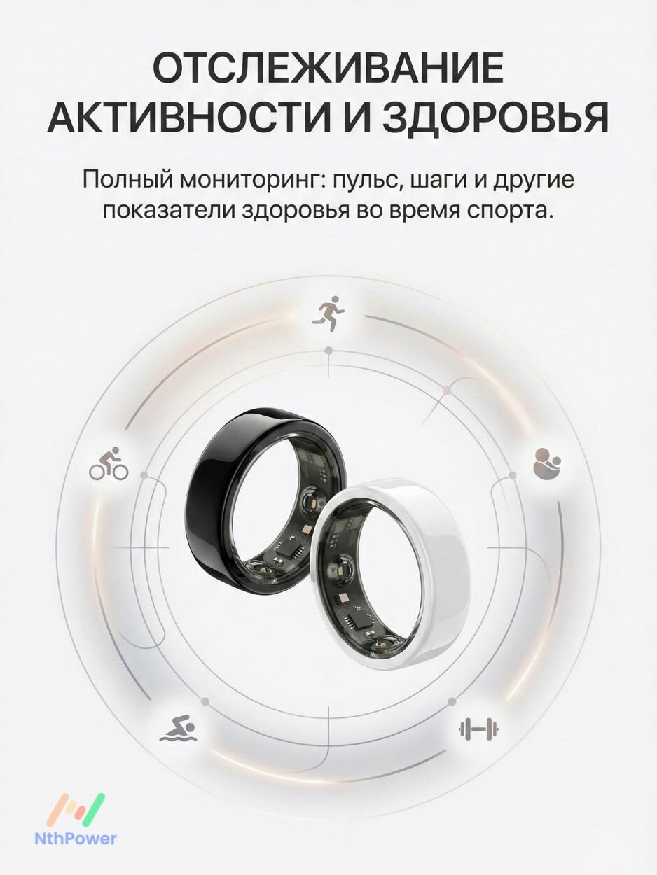Умное кольцо смарт фитнес — фото 1