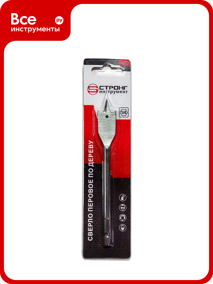 Сверло перовое по дереву СТС-015 12 мм Strong стс-01500012