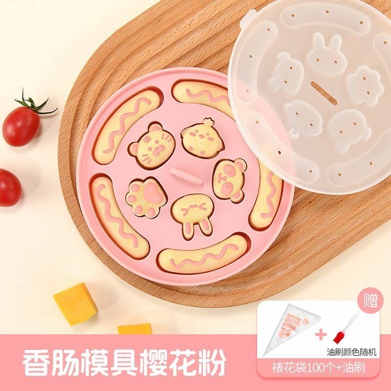 Форма для приготовления детского питания Fanle Kitchen, форма для парового торта, мультяшная, устойчивая к высоким температурам, форма для детской кошачьей лапки, форма для колбасы