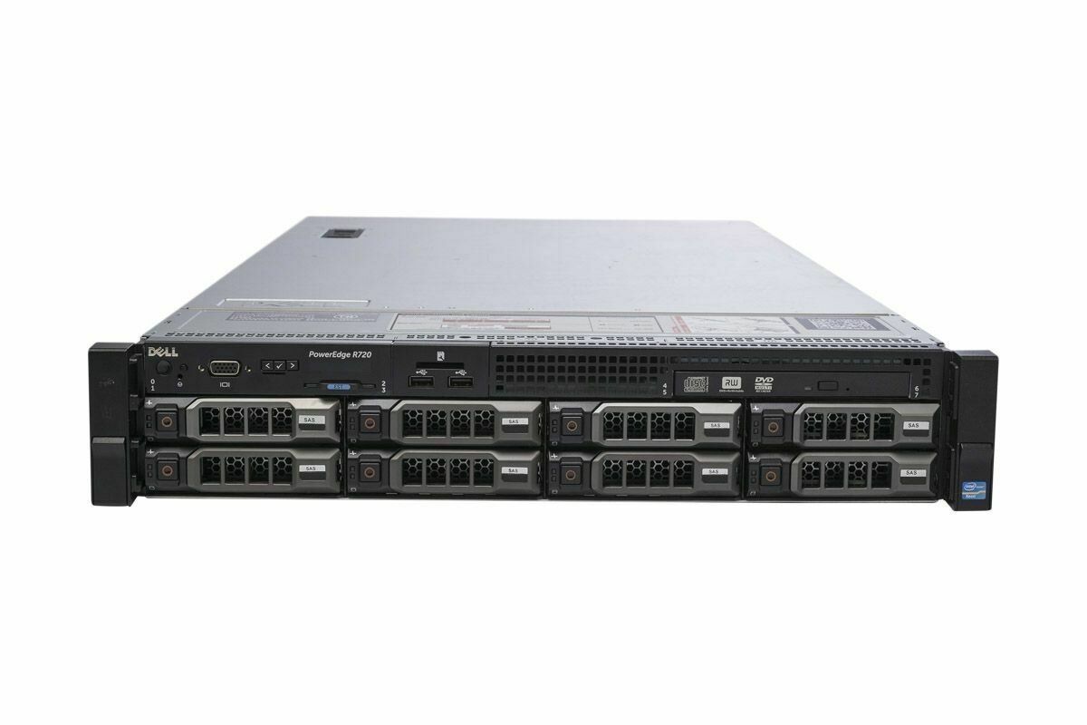 Сервер Dell PowerEdge R720/2x Xeon E5-2620 v0/16Gb/1x 750W