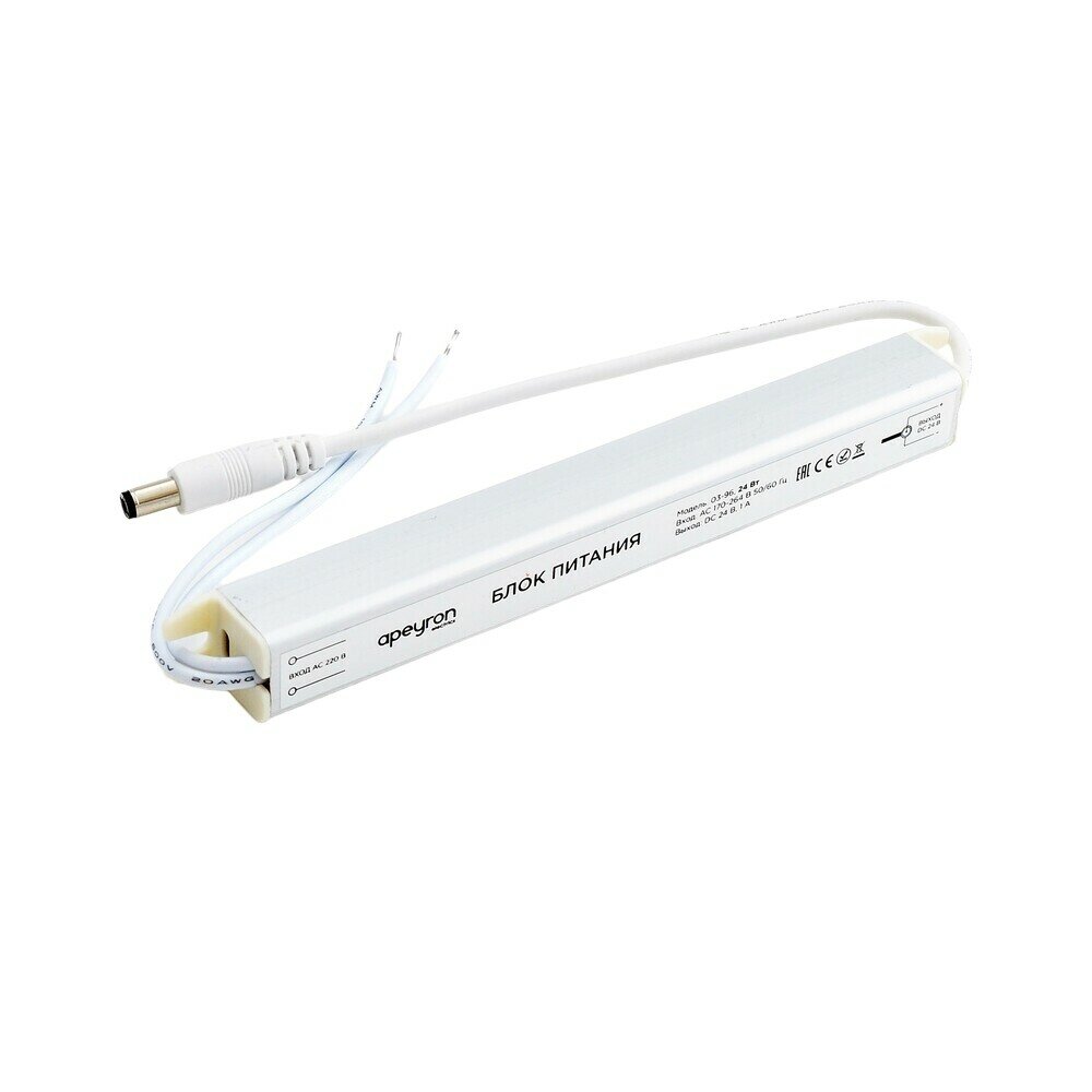 Блок питания для светодиодной ленты Apeyron 230/24 В 24 Вт IP20 (03-96)