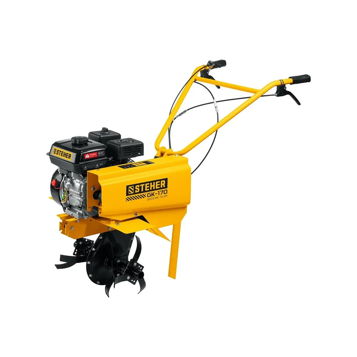 Культиватор бензиновый STEHER GK-170 4800 Вт, 6.5 л. с, желтый/черный