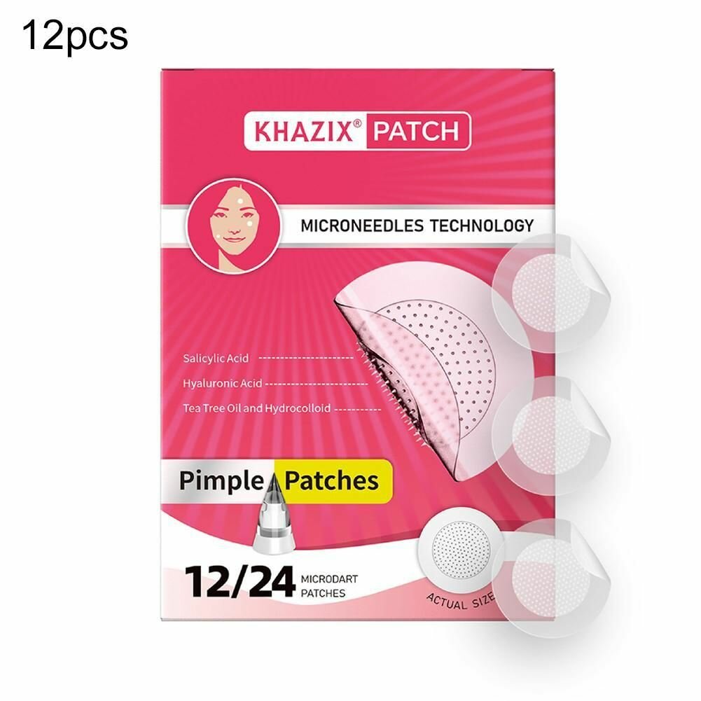 Прозрачные пластыри от прыщей с закругленными углами, маскировка прыщей.12/24pcs