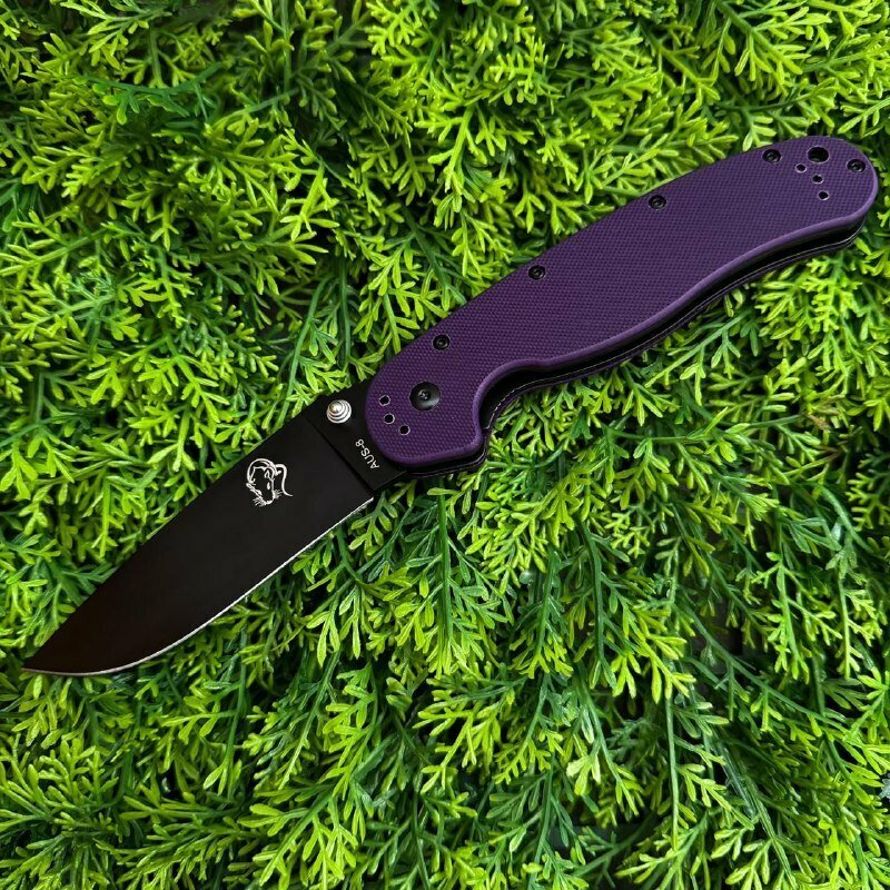 Складной нож Steelcaw Крыса, сталь AUS8, рукоять фиолетовый G10
