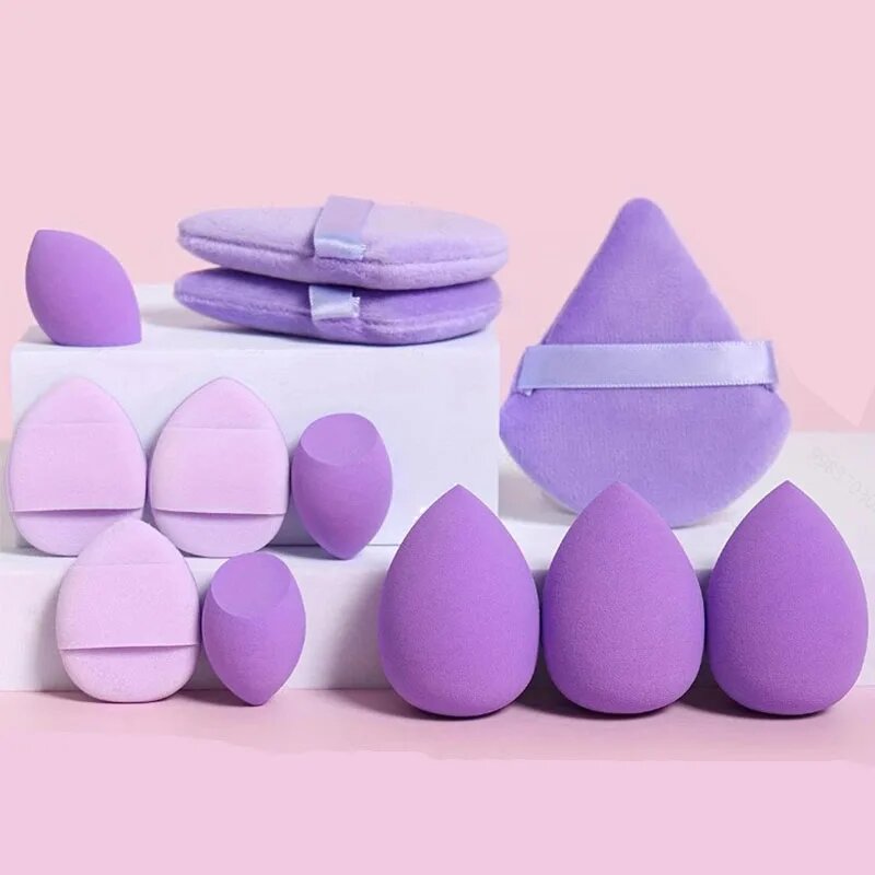 Набор блендеров для макияжа HZFP03 Purple-12pcs