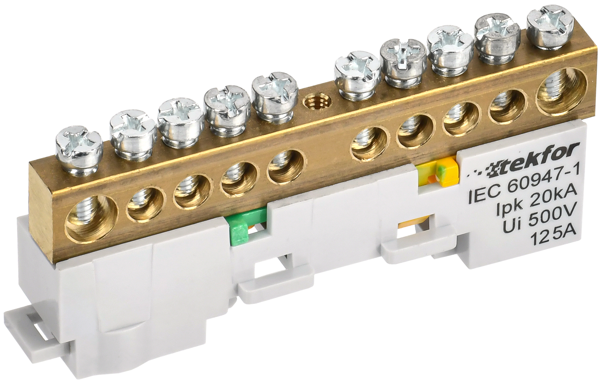 TEKFOR Шина PE земля неизолированная на универсальном держателе 8х12-10-Ж IEK IEK TF-NN20-10-DL-K05