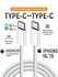 Кабель type-c type-c 60Вт, плетеный