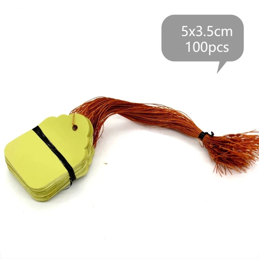 Многоразовые подвесные маркеры для растений из ПВХ Желтый, Yellow