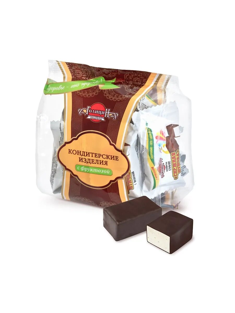 Конфеты суфле птичка снежная на фруктозе 190 гр