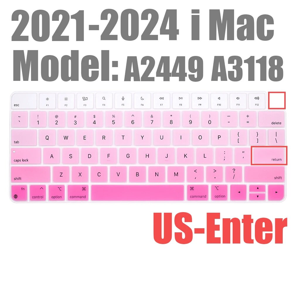 Чехол для клавиатуры Apple Magic (выпуск 2021 г.) A2450 A2449, защита для клавиатуры iMAC Силиконовая Bluetooth клавиатура, чехол, Новинка