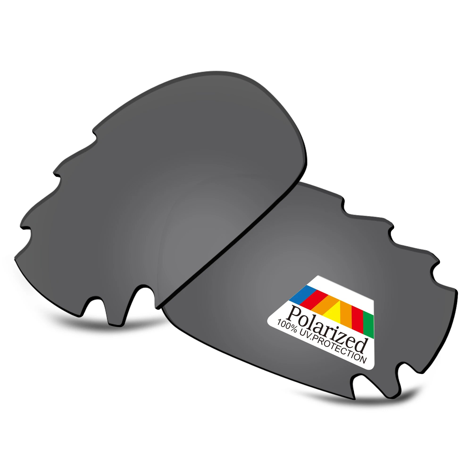 Сменные поляризационные линзы Bwake для Oakley Racing Jacket 62 мм Dark Black, Серый