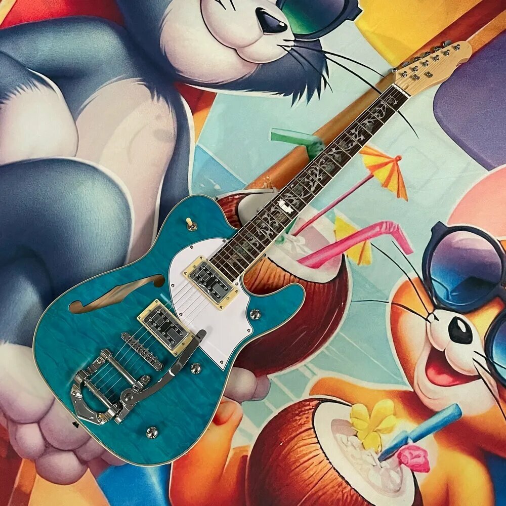 Электрогитара Электрогитара Telecaster с 6 струнами, изготовленная в Китае 6-струнная