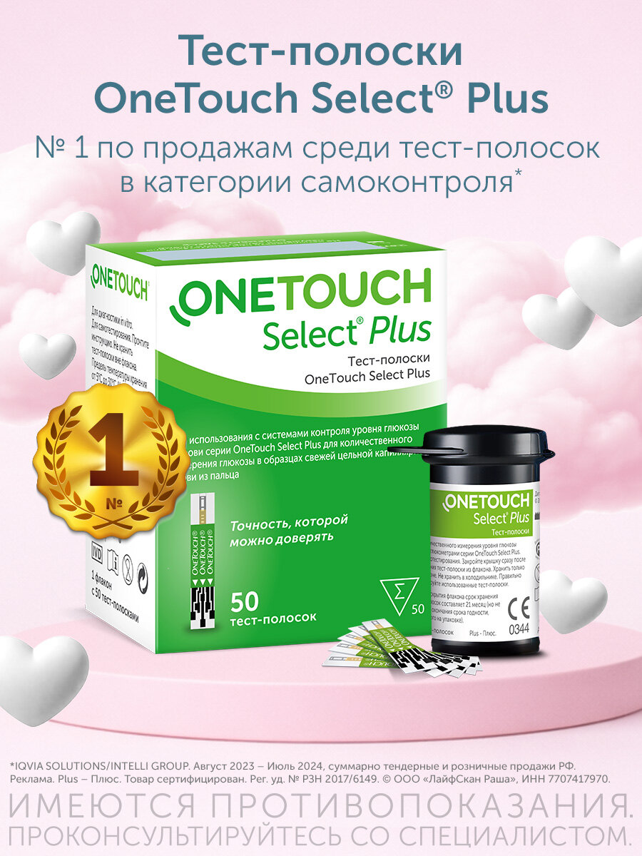 Тест-полоски OneTouch Select Plus №50