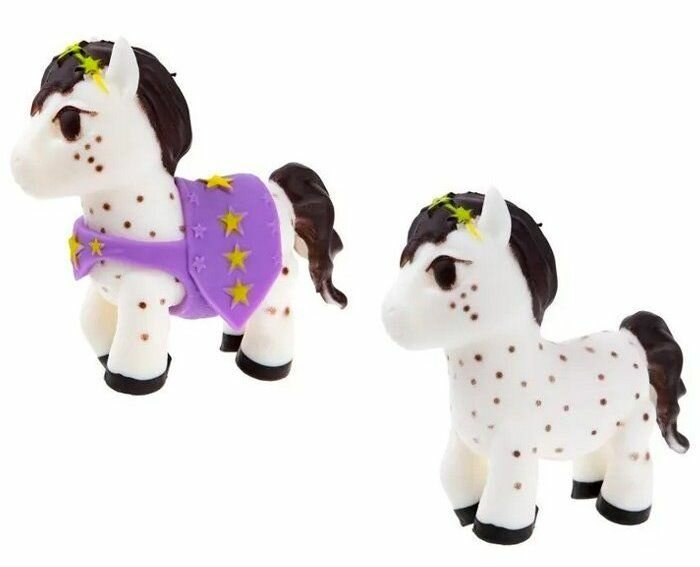Игрушечная фигурка 1TOY Пони на фасоне, пони тянущиеся в костюмчиках, 10см