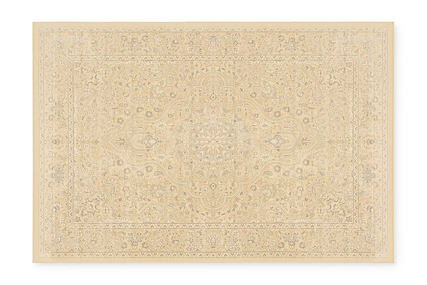 Ковёр гинта, 160х230 см, прямоугольник, с классическим узором, цвет бежевый